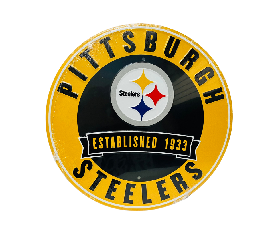 Pittsburgh Steelers Tin Round Sign – Ultimate Fan Zone